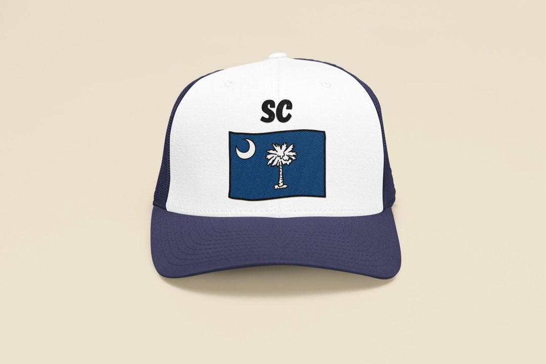 South Carolina Flag Trucker Hat, South Carolina Dad Hat, SC Dad Hat, SC ...