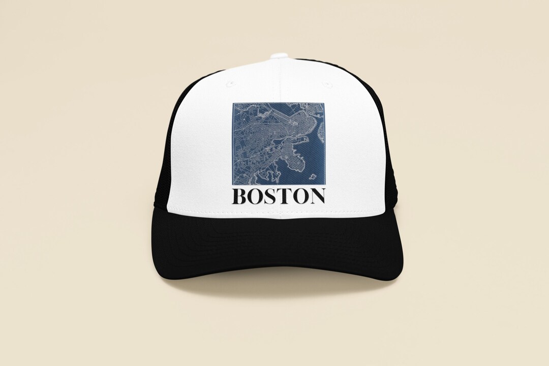 City Map of Boston Hat, Boston Dad Hat, Boston Trucker Hat ...