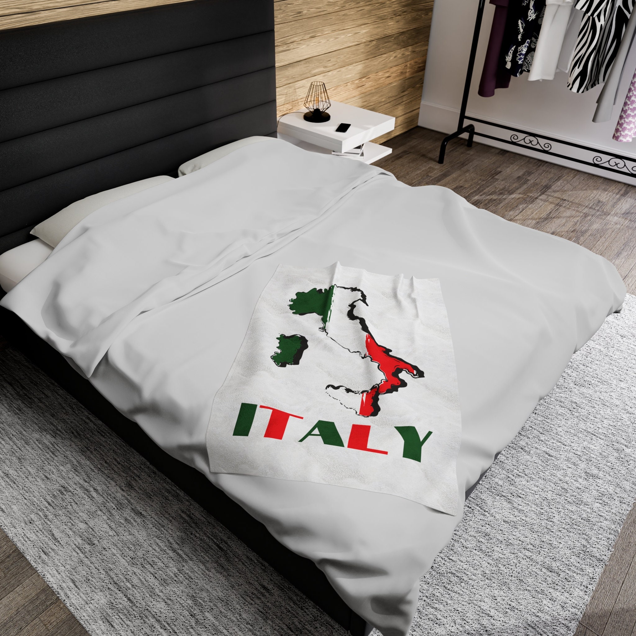 Italian Flag Map of Italy Blanket, Italy Throw Blanket, Italy Gift ...