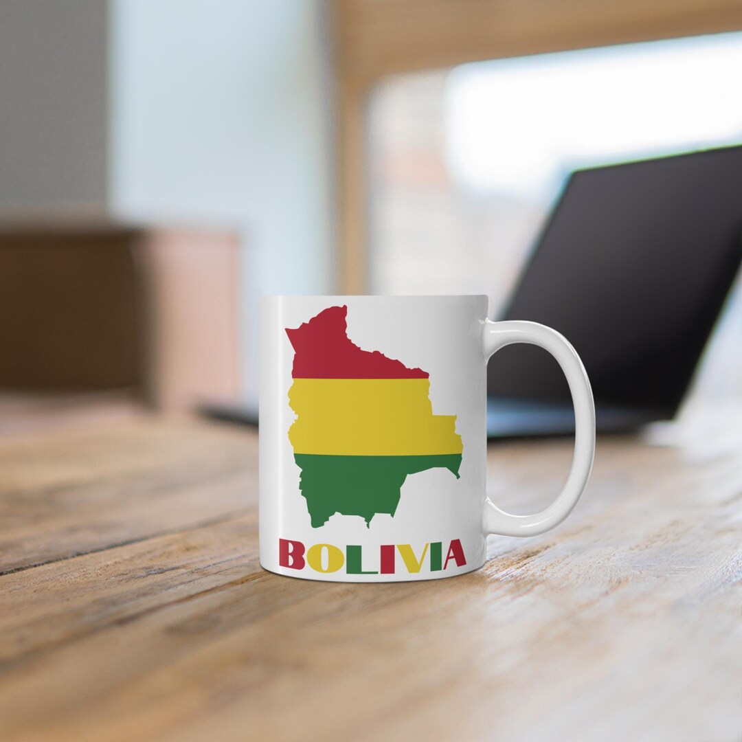 Bolivia Flag Mug, Map of Bolivia Mug, Bolivian Flag Mug, Bolivia Coffee ...