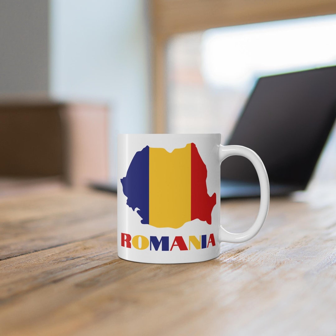 Romania Flag Mug, Map of Romania Mug, Romanian Flag Mug, Romania Coffee ...