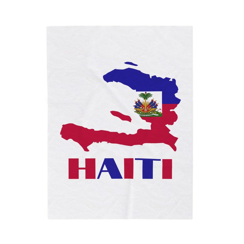 Haitian Flag Map of Haiti Blanket, Haiti Throw Blanket, Haiti ...