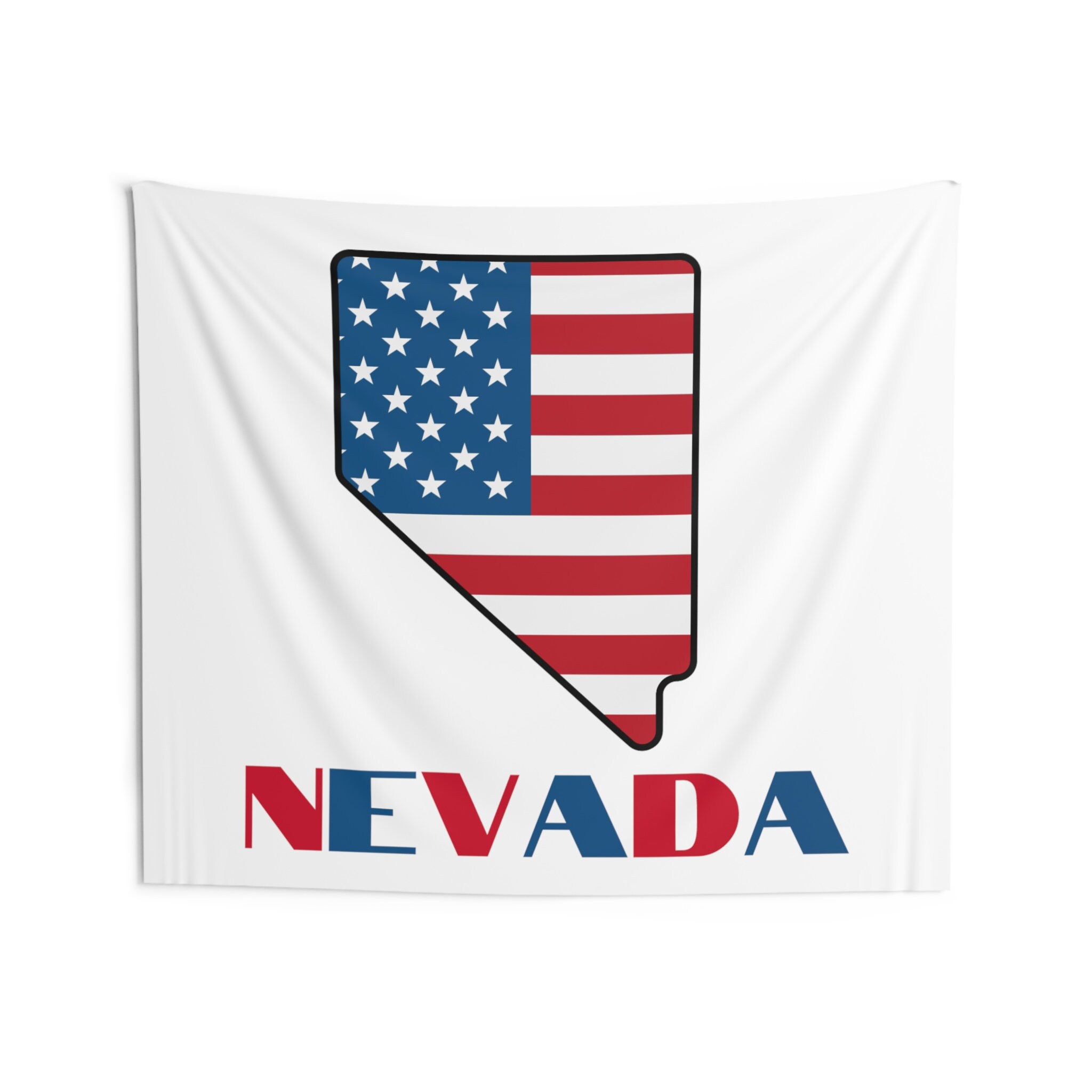 American Flag Map of Nevada Wall Tapestry, Home Gifts for Him, Dorm ...