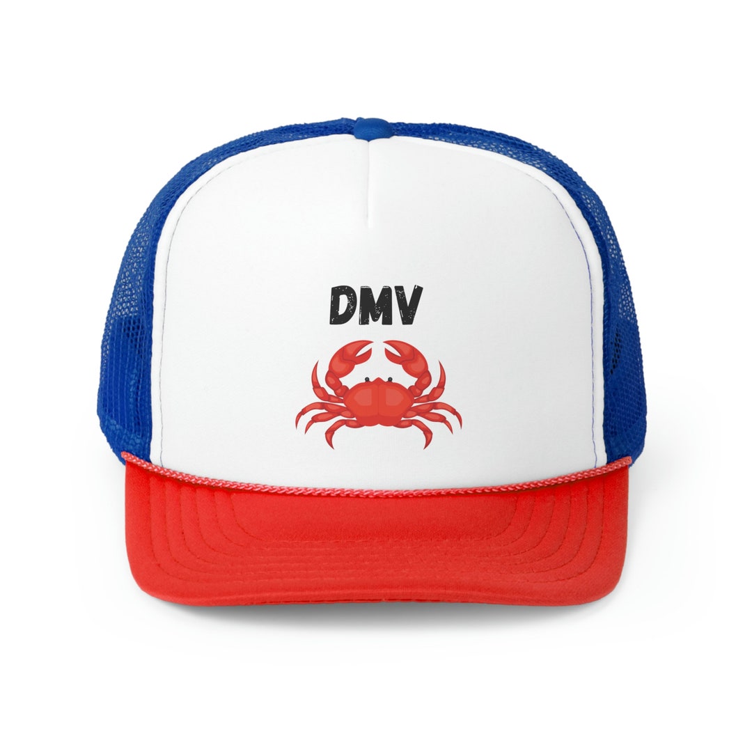 DMV Delaware Maryland Virginia DC Crab Hat, Trendy Trucker Dad Hat ...