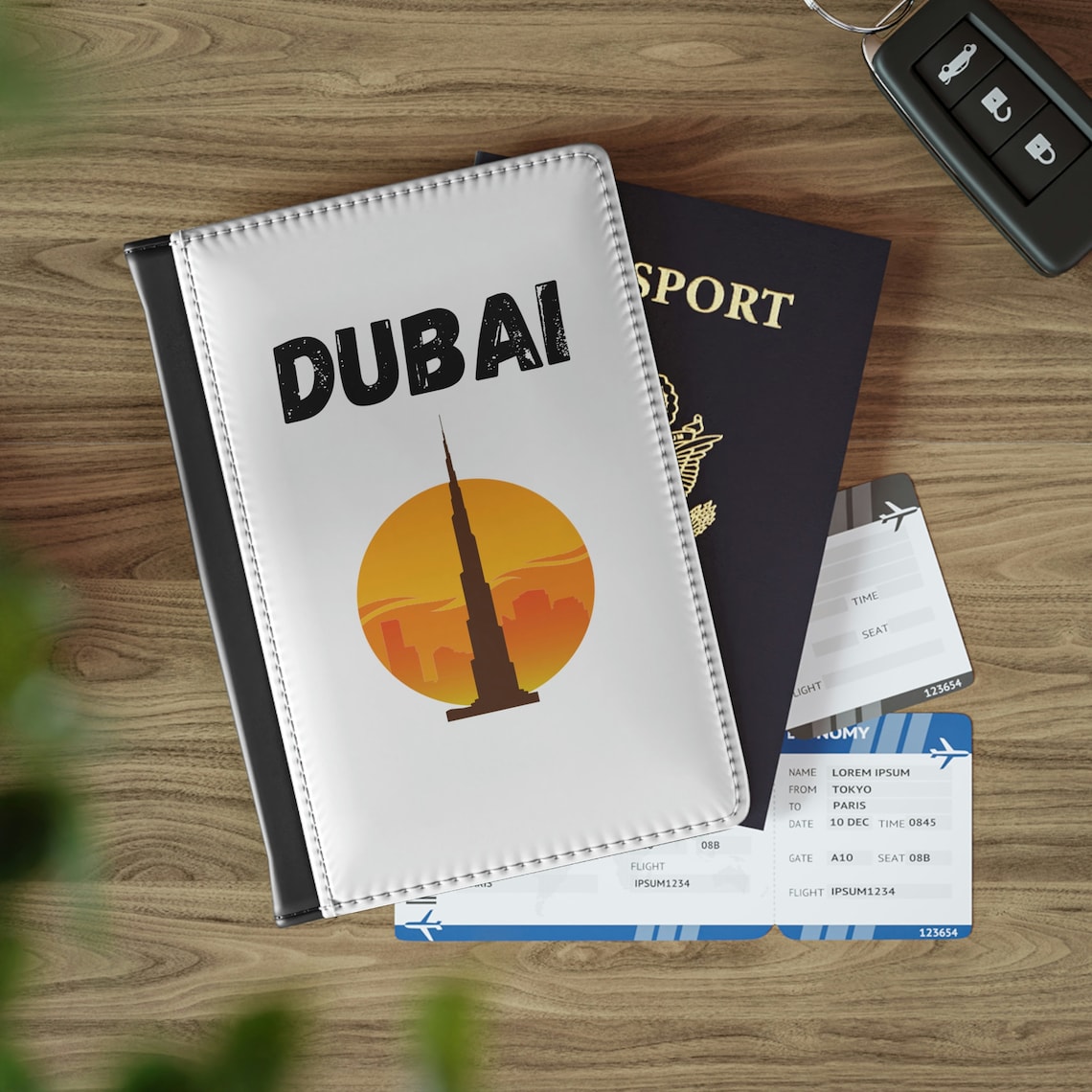 Dubai Skyline Passport Case, UAE Passport Holder, Dubai Passport Cover ...