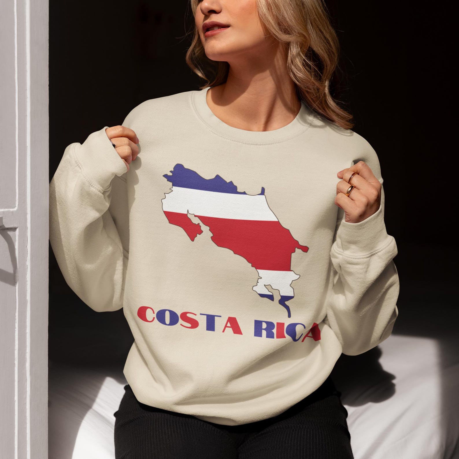 Costa Rican Flag Sweatshirt, Map of Costa Rica Sweatshirt, Costa Rica ...