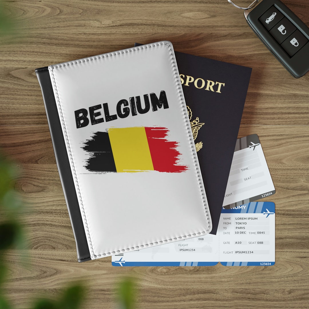Belgium Passport Wallet, Belgian Flag Passport Custom, Belgium Passport ...