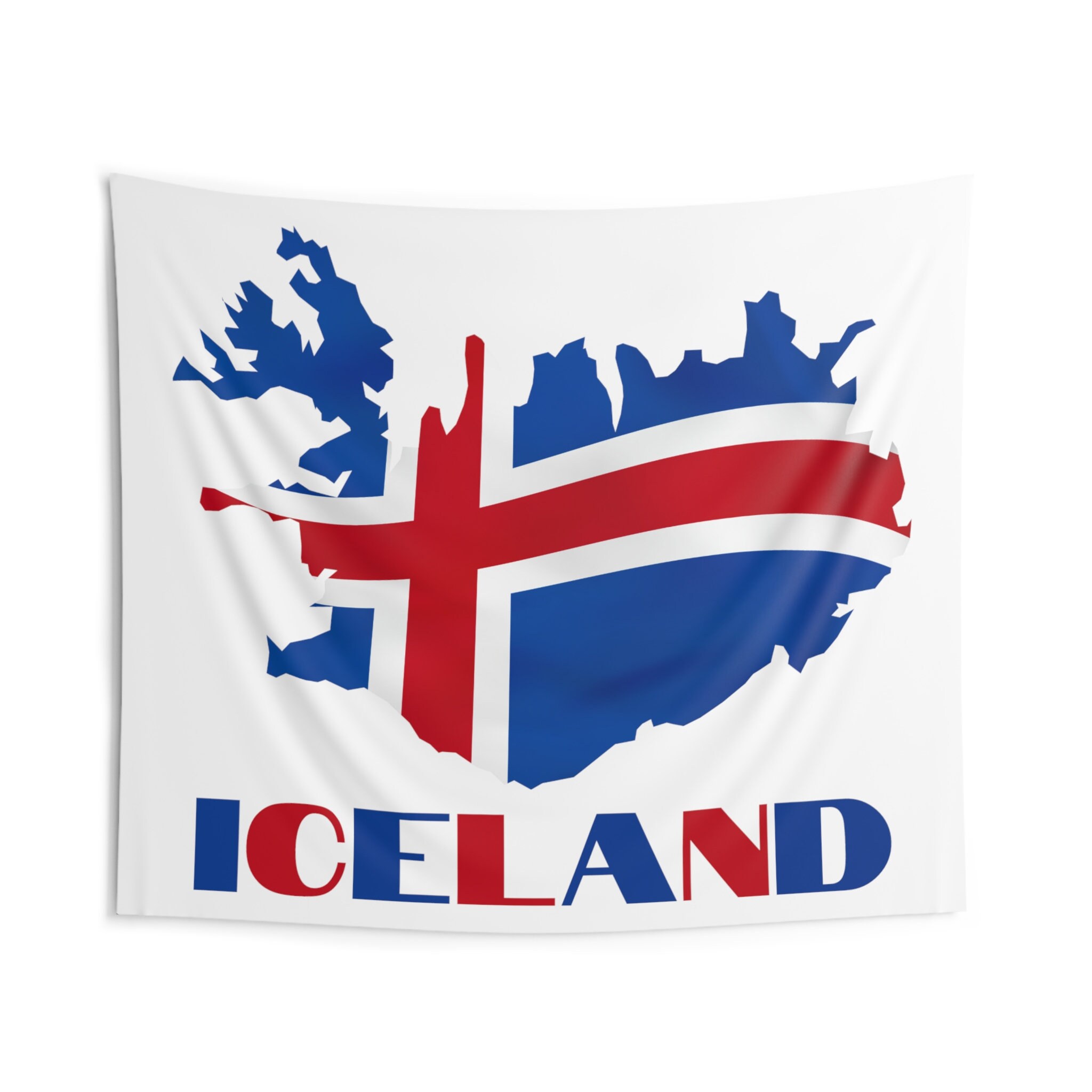 Icelandic Flag Map of Iceland Wall Tapestry, Iceland Decor, Icelandic ...