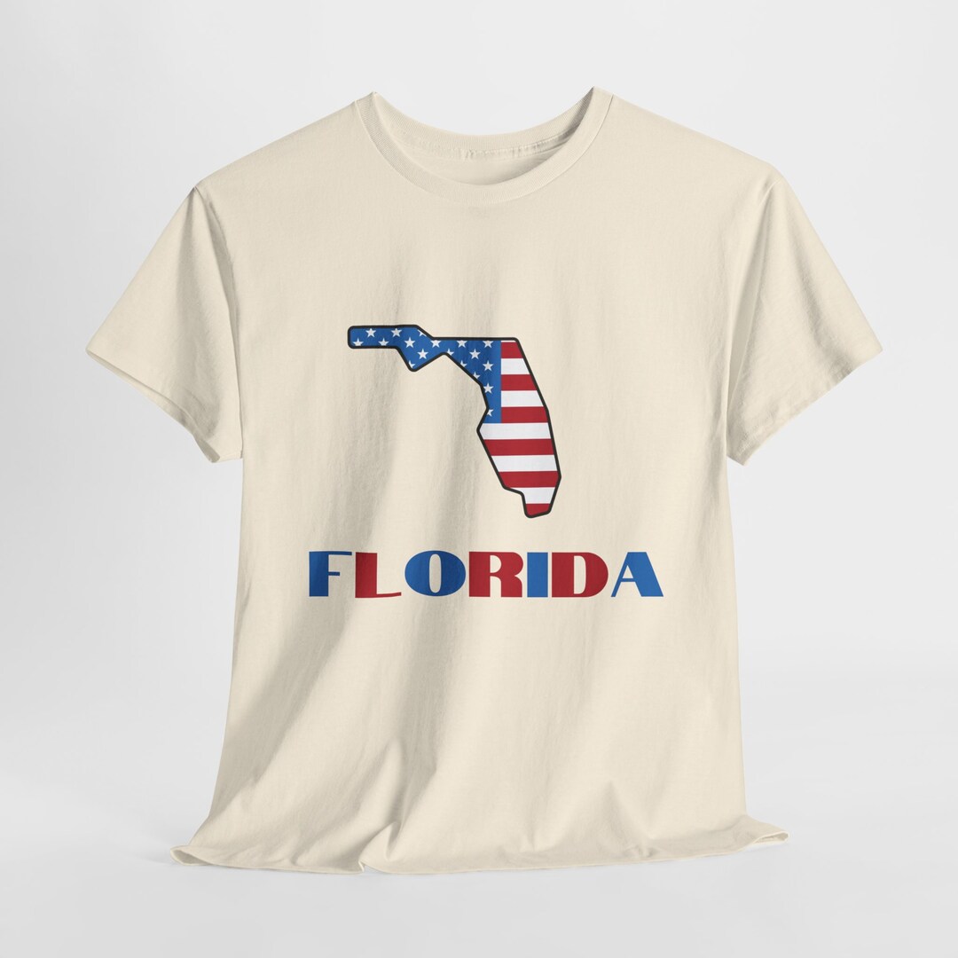 USA Flag Map of Florida Tshirt, Florida Custom Tshirt, Florida Dad ...