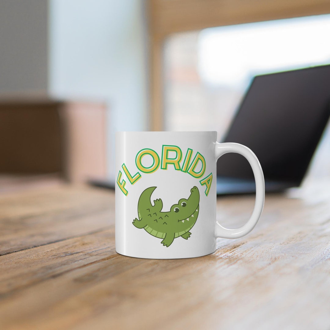 Florida Alligator Cute Mug, Florida Coffee Mug, Florida Mom Mug ...