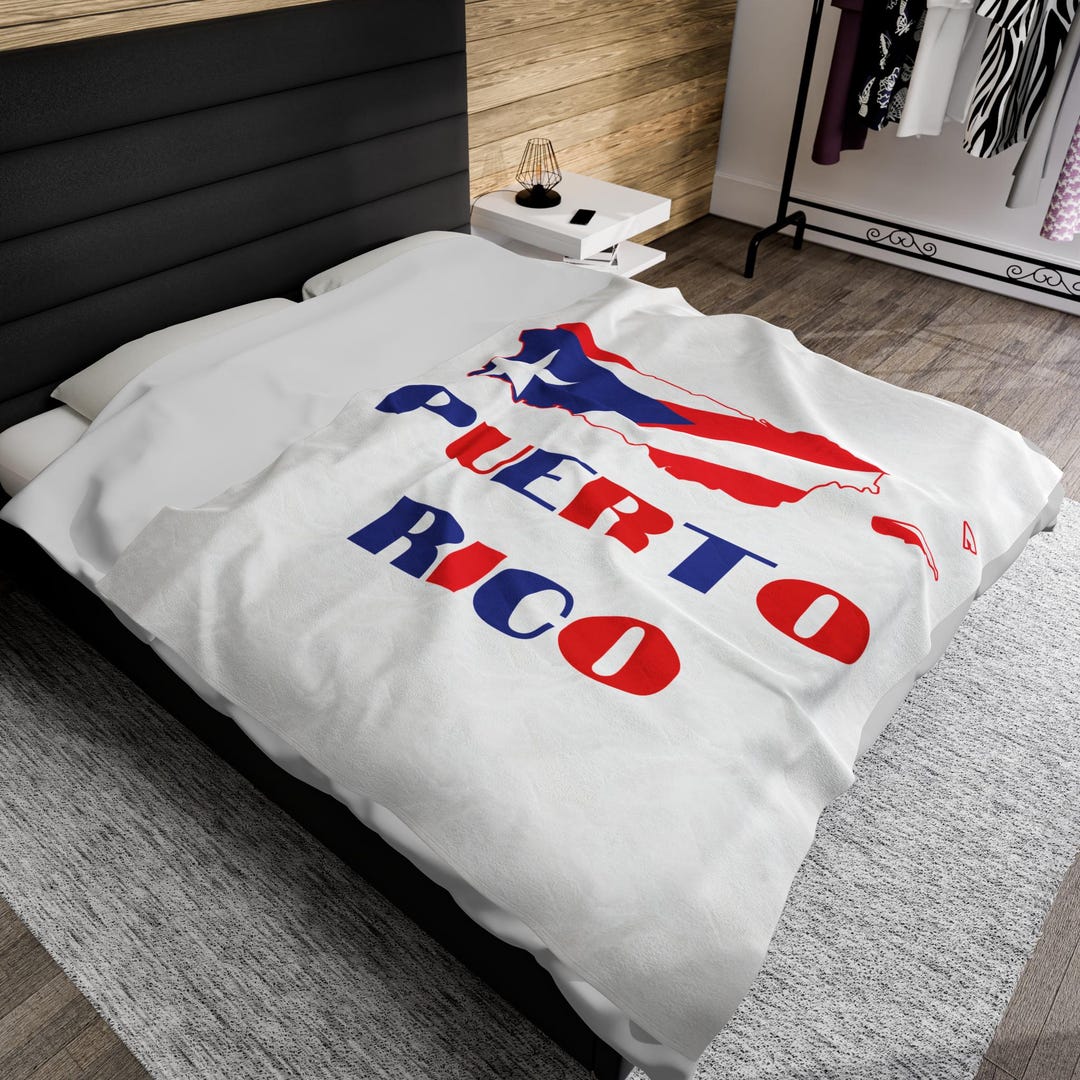Puerto Rican Flag Blanket, Map of Puerto Rico Blanket, Cute Puerto ...
