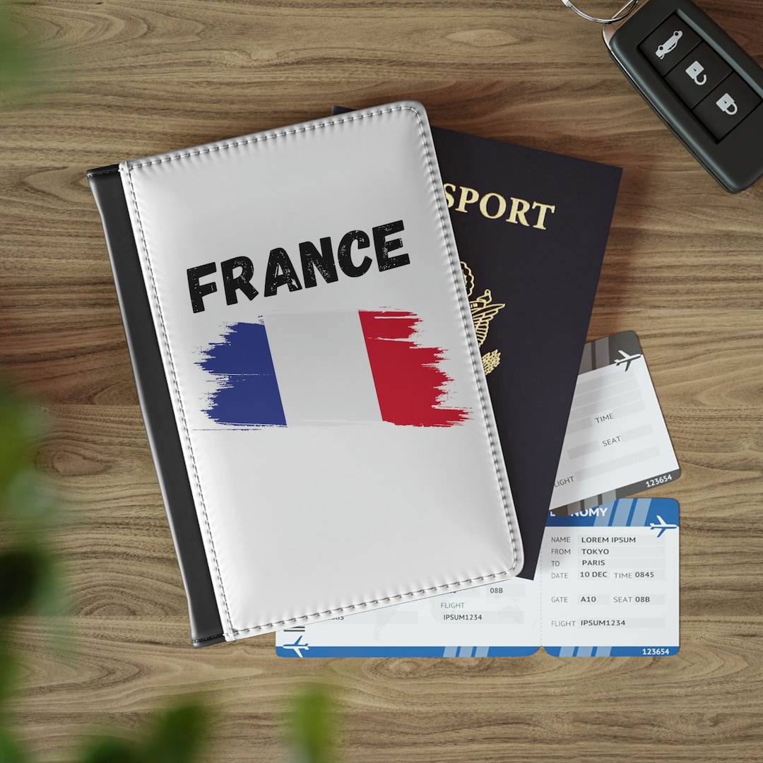 France Flag Passport Case, French Flag Passport Wallet, French Passport ...