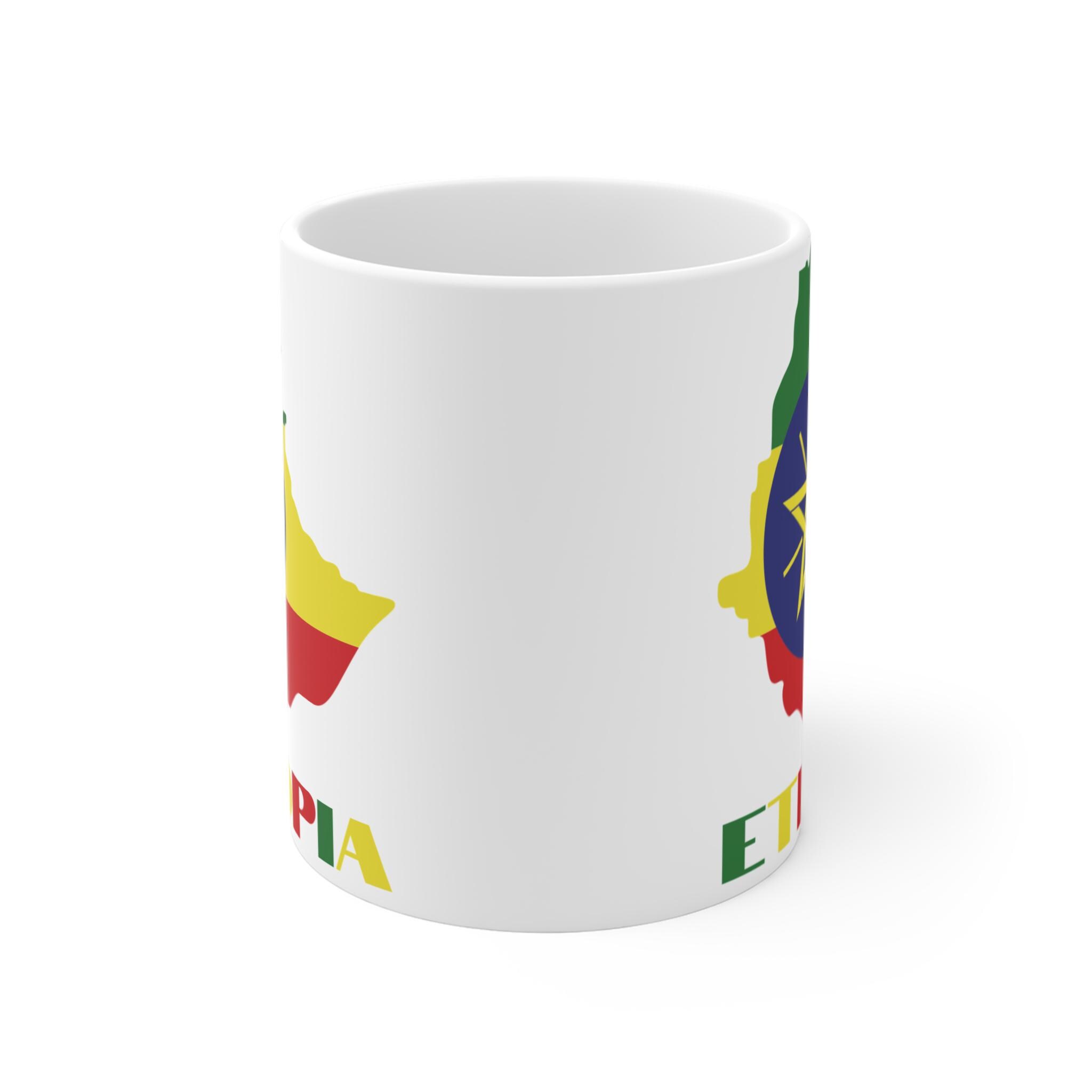 Ethiopia Coffee Mug, Ethiopia Flag Map Mug, Ethiopian Gift - Etsy