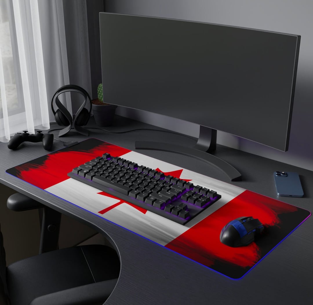 Custom Mouse Pad Gaming LED Custom Flag, Gaming Mouse Pad, Black Mouse ...