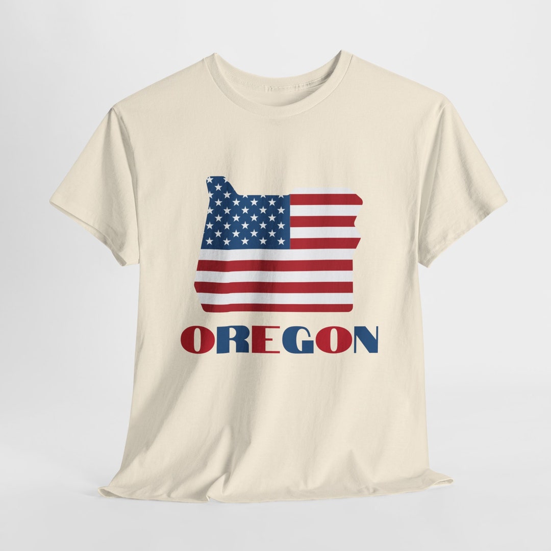 USA Flag Map of Oregon Tshirt, Oregon Custom Tshirt, Oregon Dad Gift ...