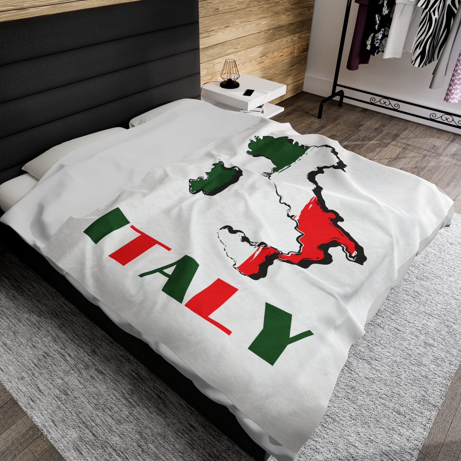 Italian Flag Map of Italy Blanket, Italy Throw Blanket, Italy Gift ...