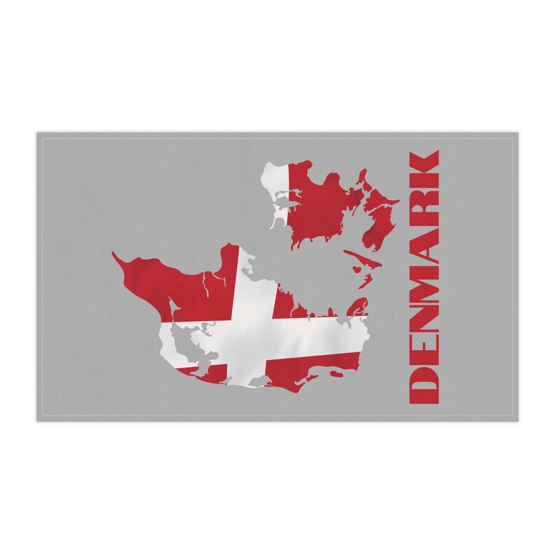 Denmark Flag Map Kitchen Towel, Danish Home Decor - Etsy