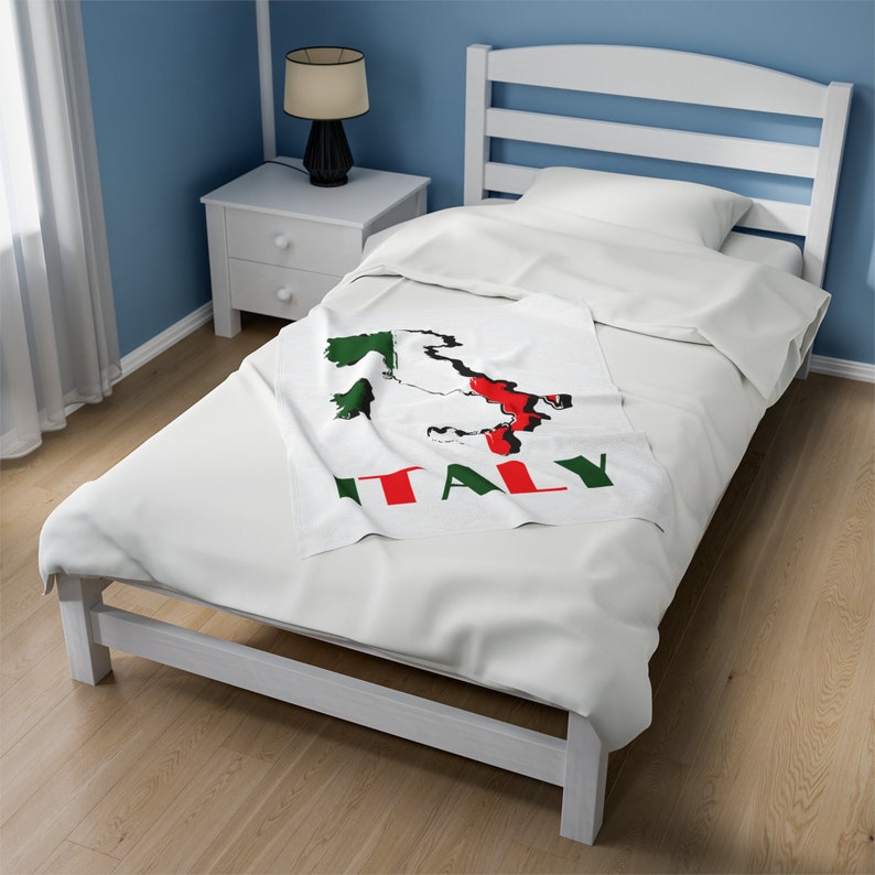 Italian Flag Map of Italy Blanket, Italy Throw Blanket, Italy Gift ...
