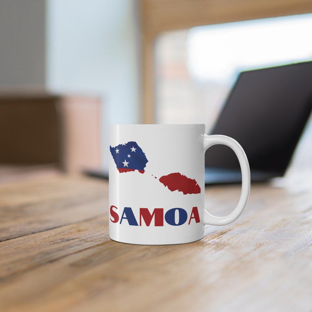 Samoa Flag Mug, Map of Samoa Mug, Samoan Flag Mug, Samoa Coffee Mug ...