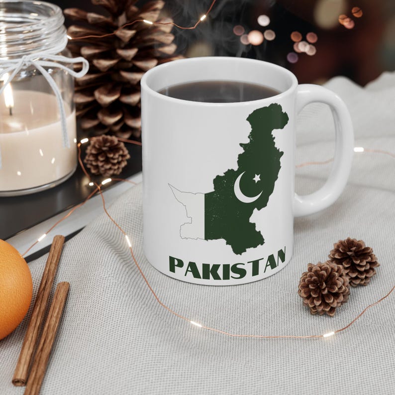 Pakistan Flag Mug, Map of Pakistan Mug, Pakistani Flag Mug, Pakistan ...