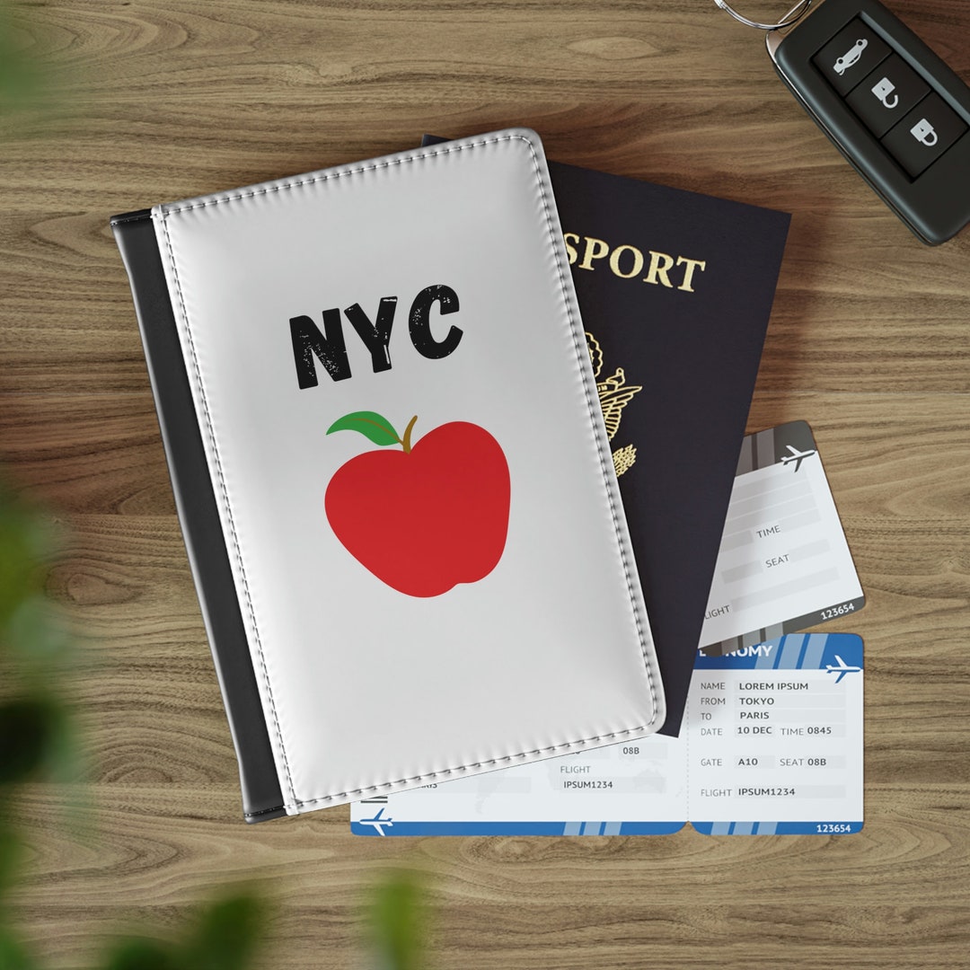 NYC Passport Holder, New York City Passport Cover, NYC Travel Wallet ...