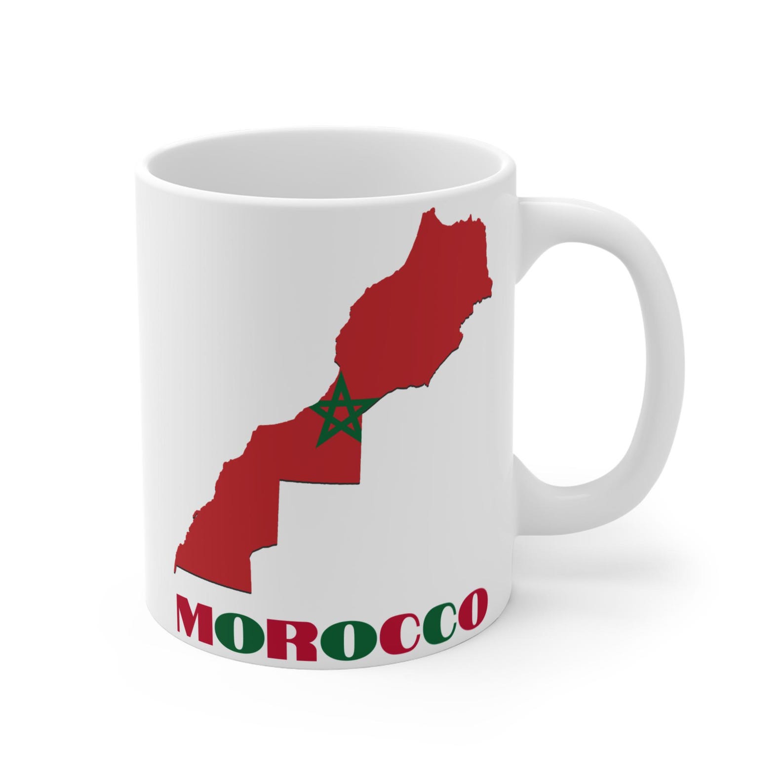 Morocco Flag Mug, Map of Morocco Mug, Moroccan Flag Mug, Morocco Coffee ...