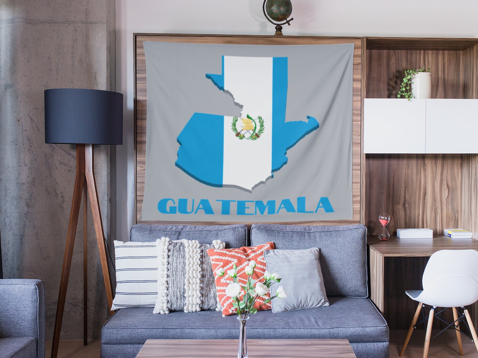 Guatemalan Flag Map of Guatemala Wall Tapestry, Guatemala Decor ...