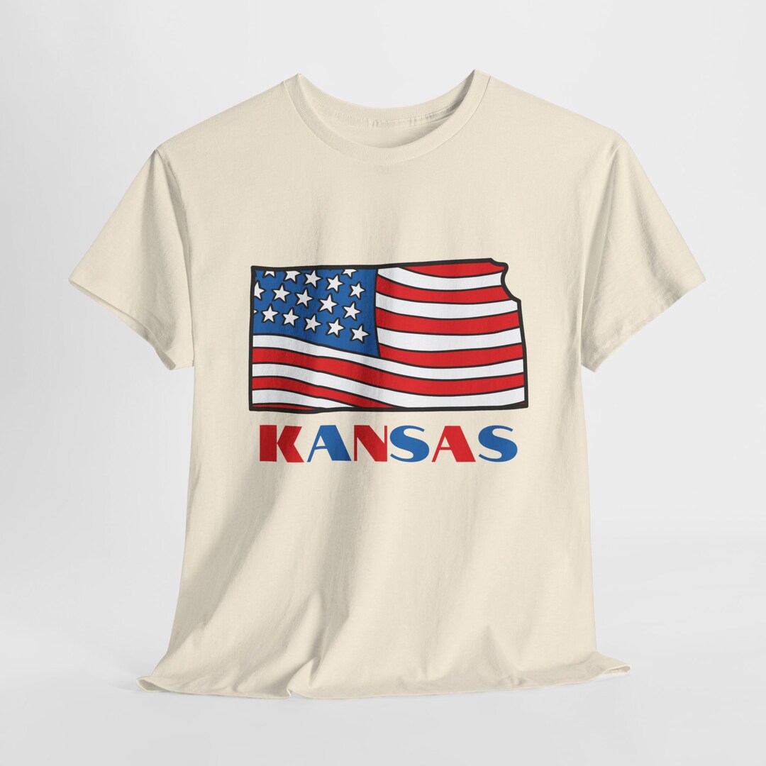 USA Flag Map of Kansas Tshirt, Kansas Custom Tshirt, Kansas Dad Gift, Kansas Mom Gift, Kansas ...