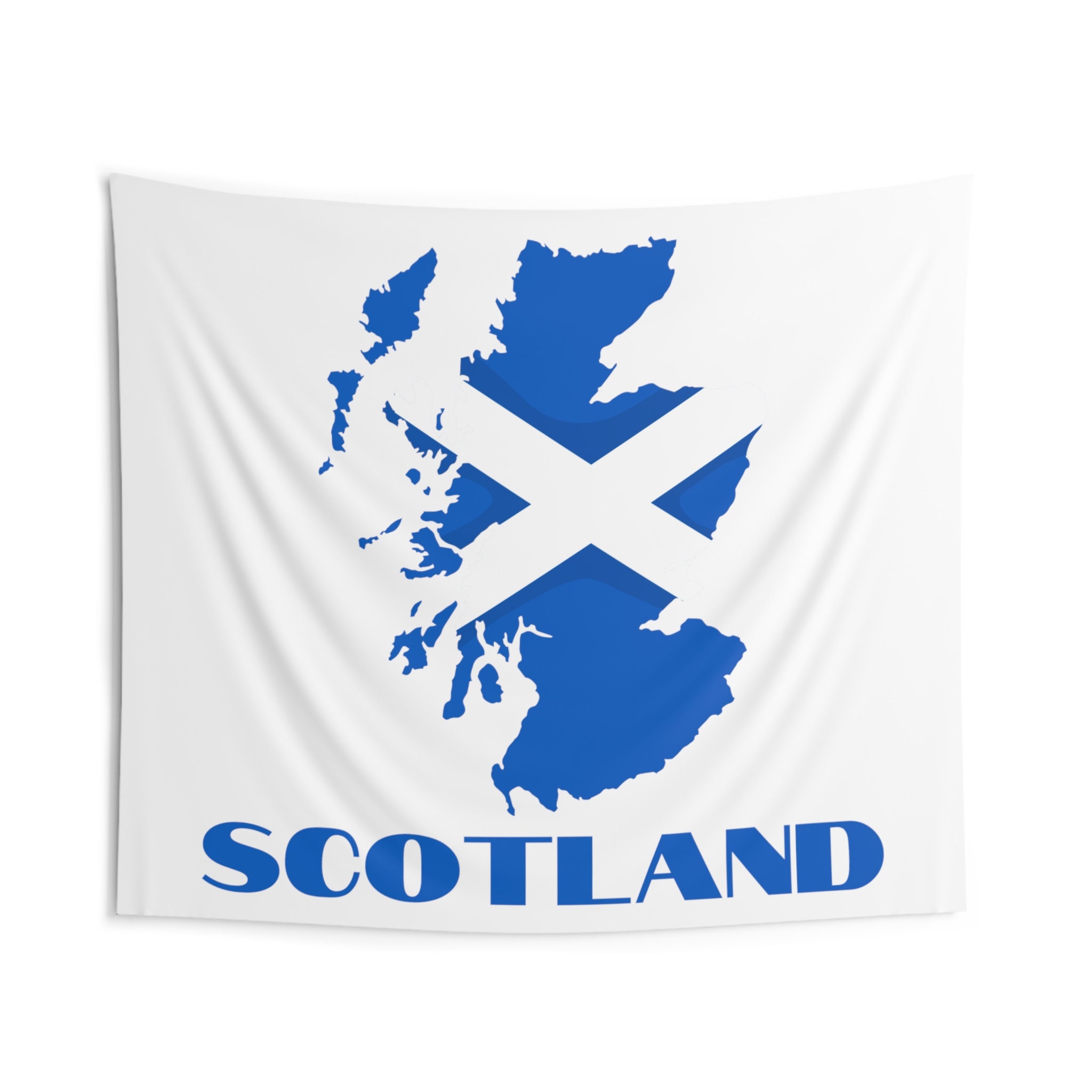 Scotland Flag Wall Tapestry, Map of Scotland Wall Hanging, Scottish ...