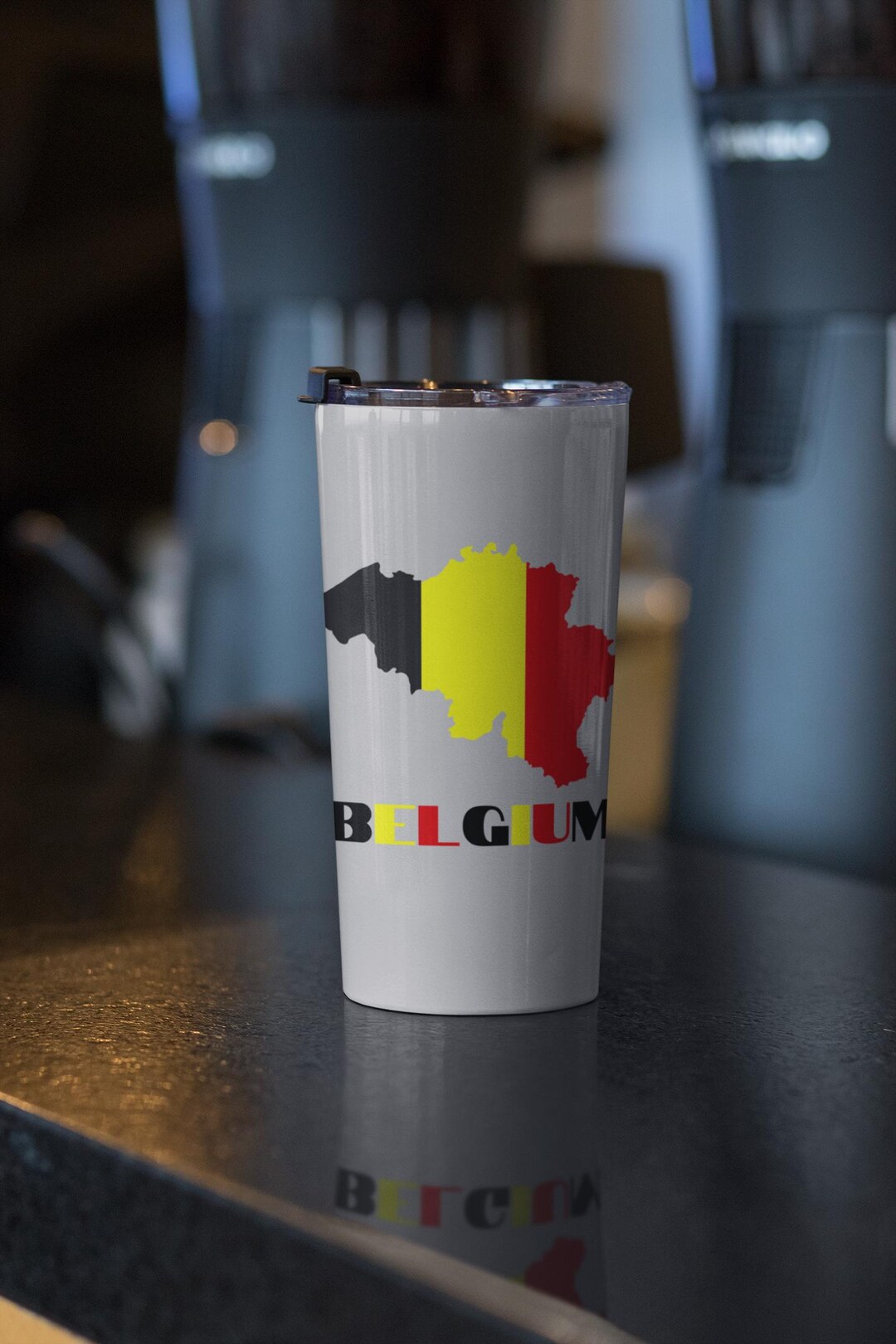 Belgium Flag Tumbler 20oz, Map of Belgium Travel Mug, Belgian Coffee ...