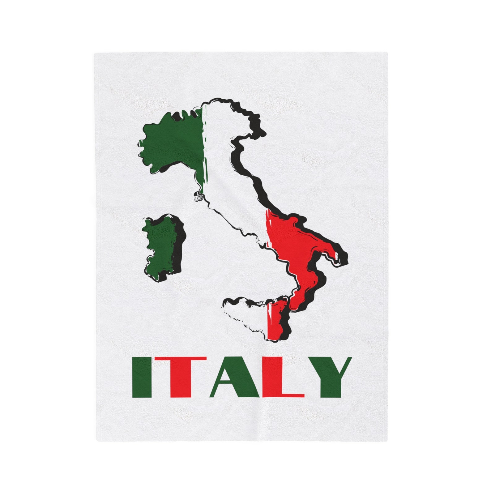 Italian Flag Map of Italy Blanket, Italy Throw Blanket, Italy Gift ...