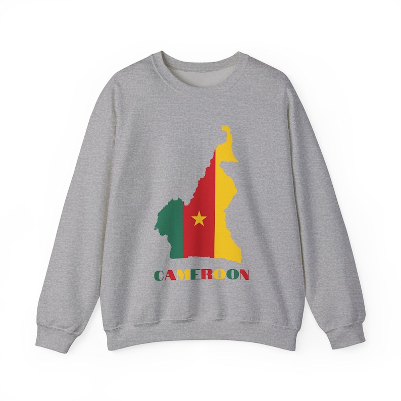 Cameroon Flag Sweatshirt, Cameroon Map Crewneck, Cameroonian Pride ...