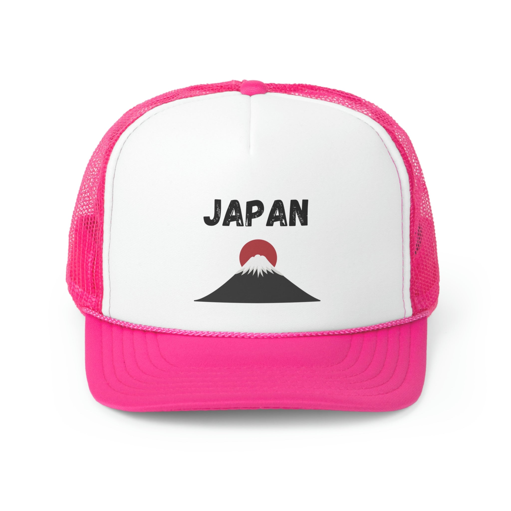 Japan Flag Mt Fuji Hat, Custom Trucker Dad Hat, Vintage Retro Japanese ...