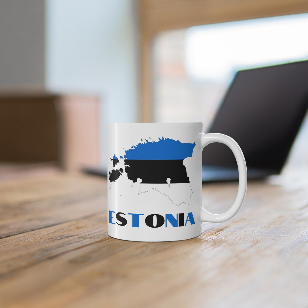 Estonia Flag Mug, Map of Estonia Mug, Estonian Flag Mug, Estonia Coffee ...