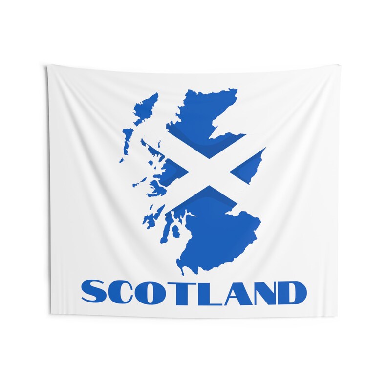 Scottish Flag Map of Scotland Wall Tapestry, Scotland Decor, Scottish ...