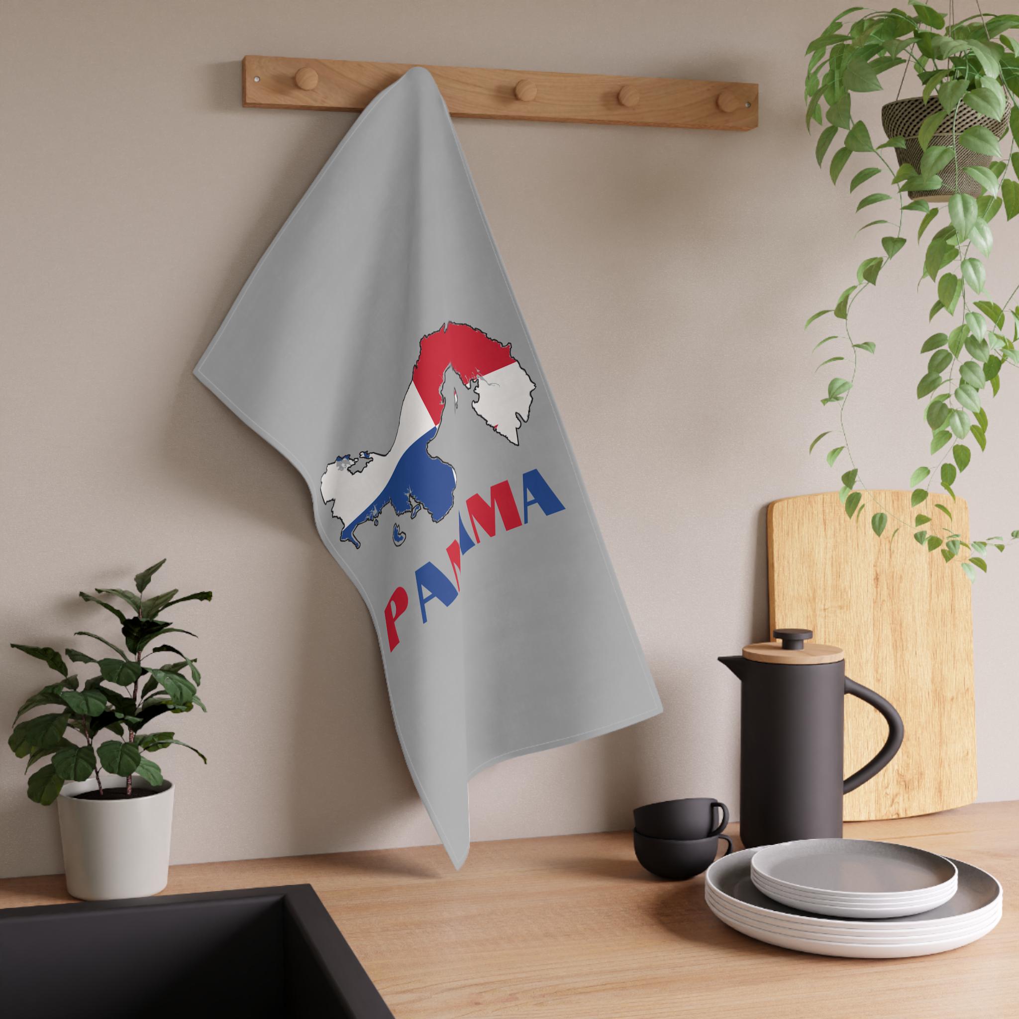 Map of Panama Kitchen Towel, Panamanian Flag Towel, Panamanian Kitchen ...