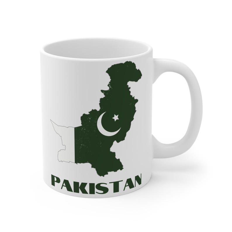 Pakistan Flag Mug, Map of Pakistan Mug, Pakistani Flag Mug, Pakistan ...
