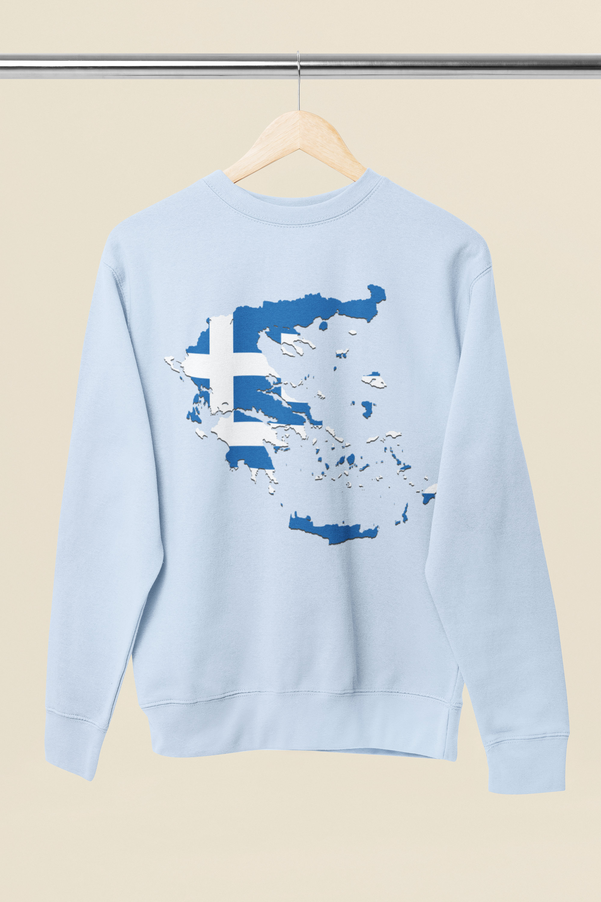 Greece Sweatshirt, Greek Flag Crewneck, Greece Islands Map Pullover - Etsy