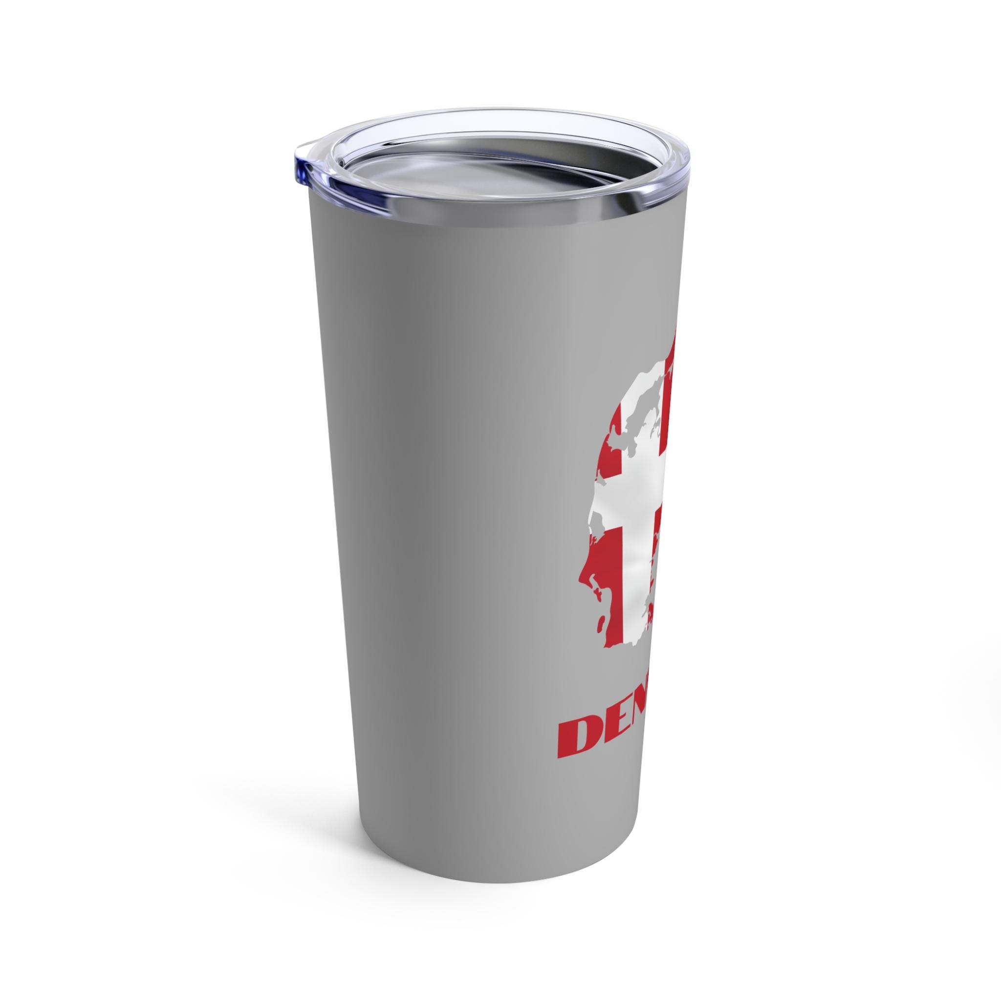 Map of Denmark Tumbler 20 Oz, Danish Flag Tumbler, Denmark Travel Mug ...