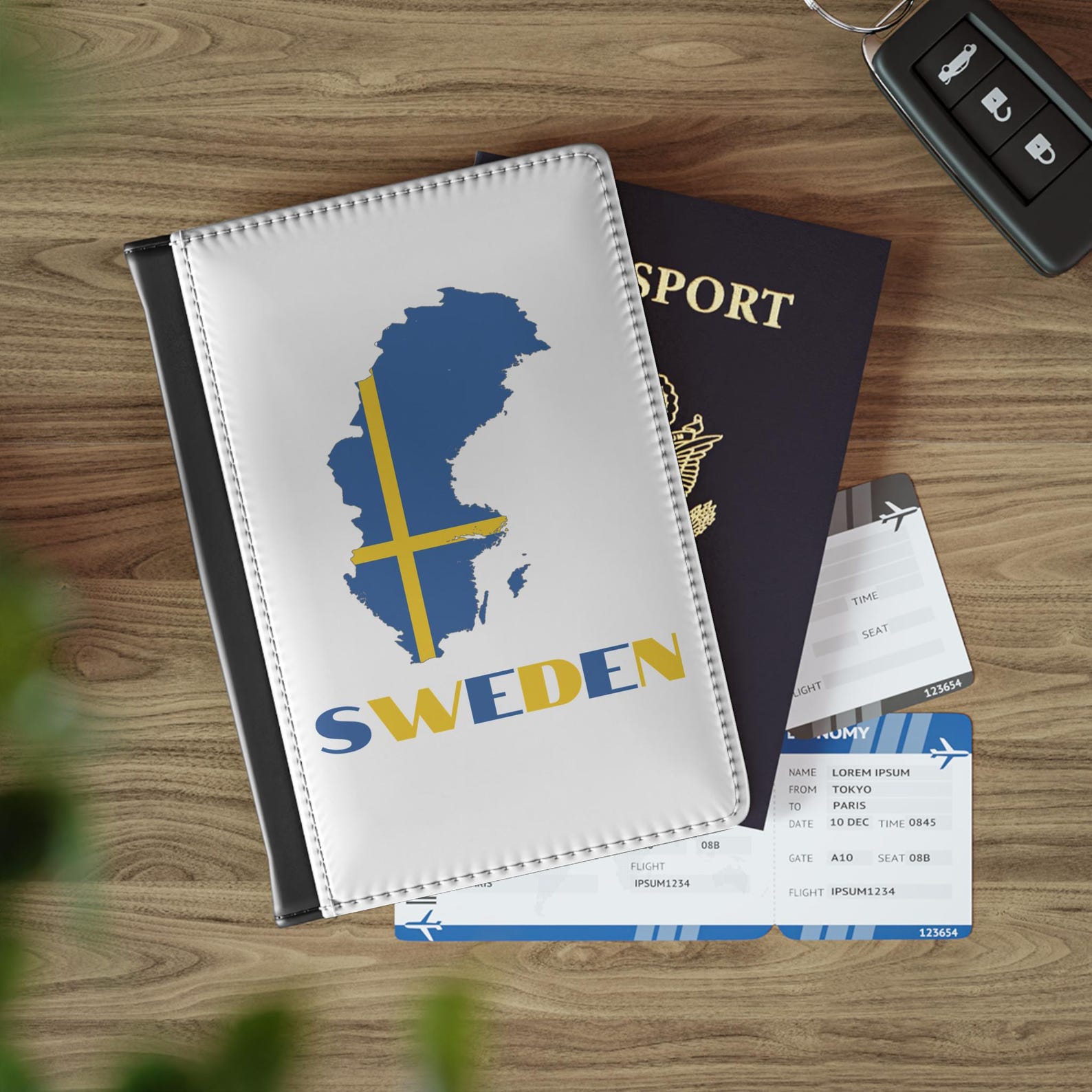 Sweden Flag Passport Holder, Swedish Passport Wallet, Sweden Travel ...