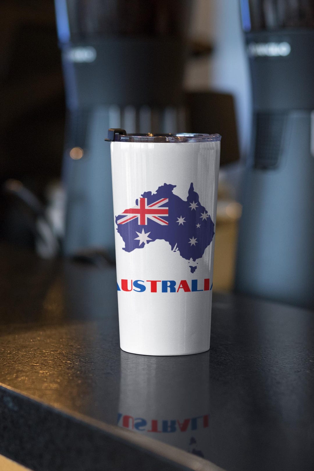 Map of Australia Tumbler 20 Oz, Australian Flag Tumbler, Australia ...