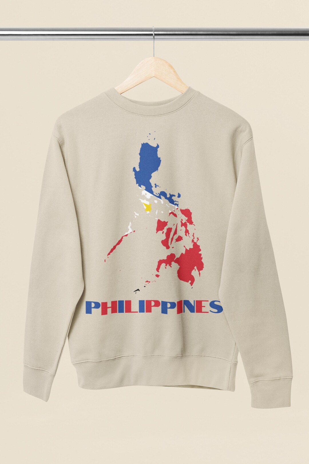 Philippines Flag Map Sweatshirt, Filipino Pride Crewneck Pullover - Etsy