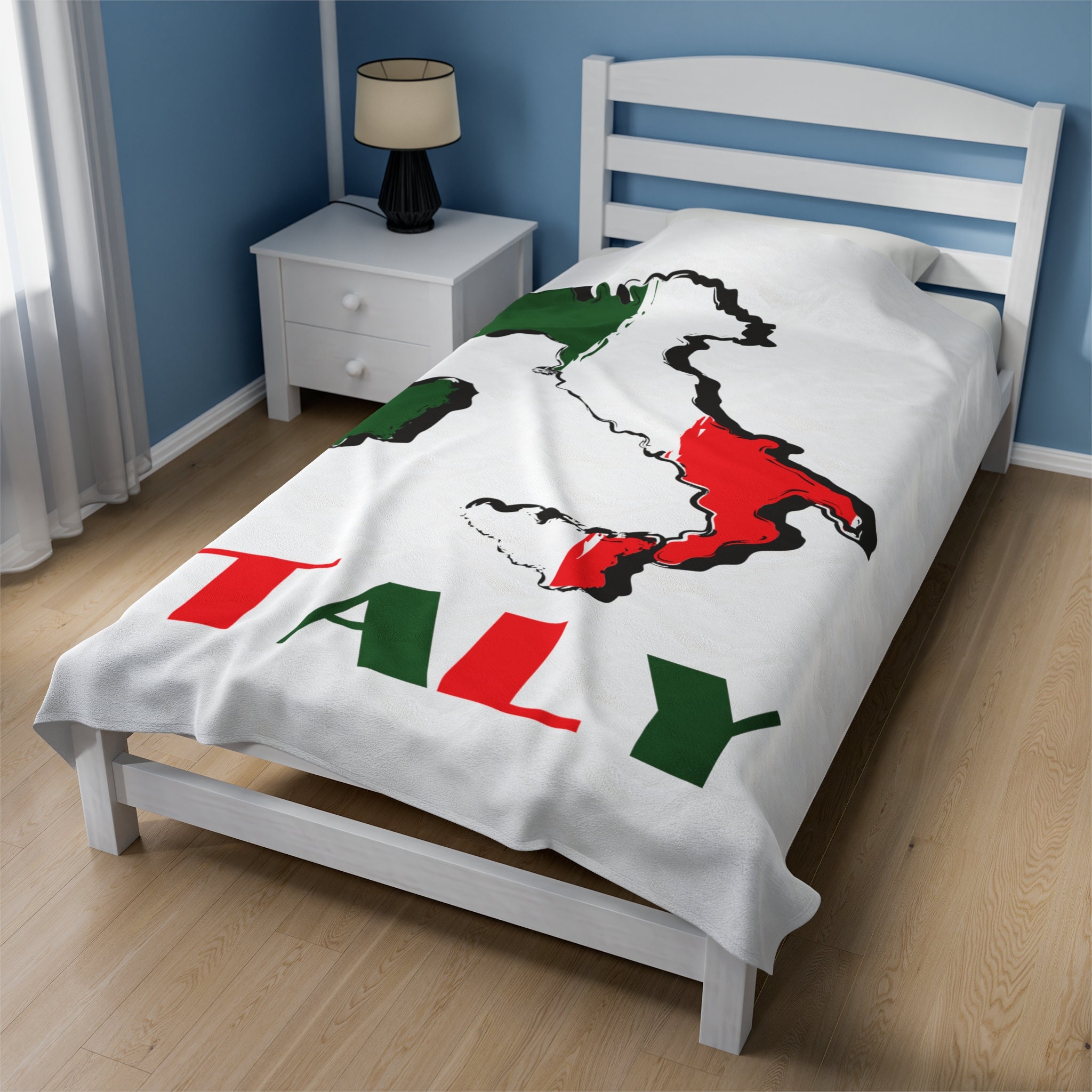 Italian Flag Map of Italy Blanket, Italy Throw Blanket, Italy Gift ...