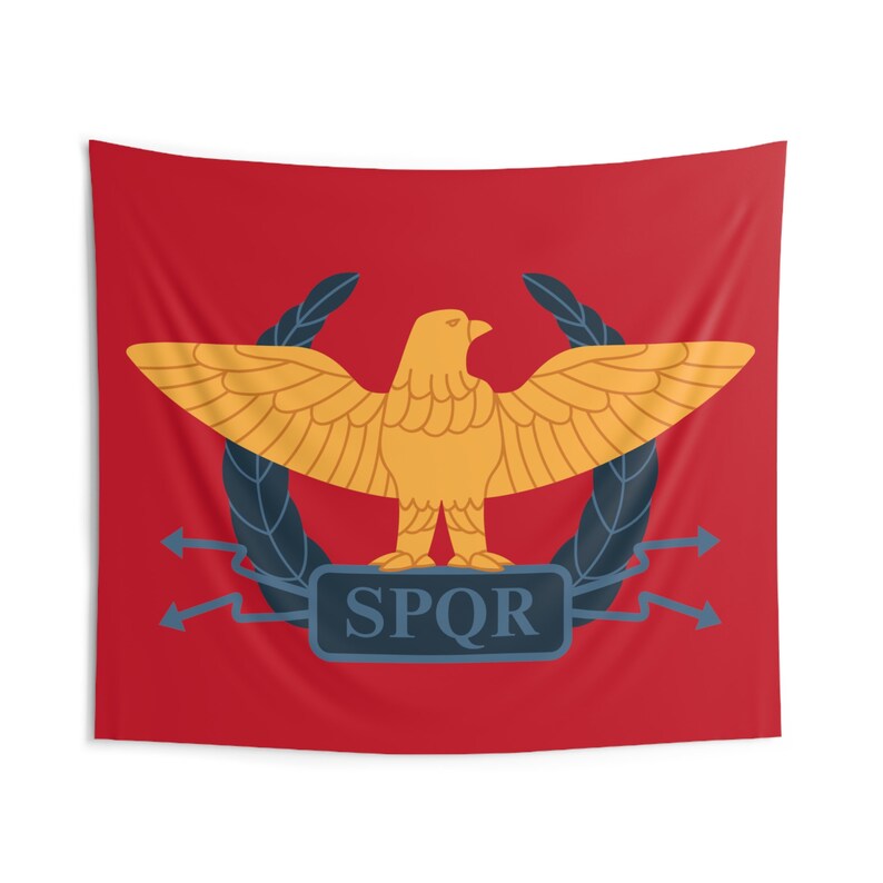 Ancient Rome Tapestry Wall Hanging SPQR, Ancient Roman Flag, Rome Wall ...