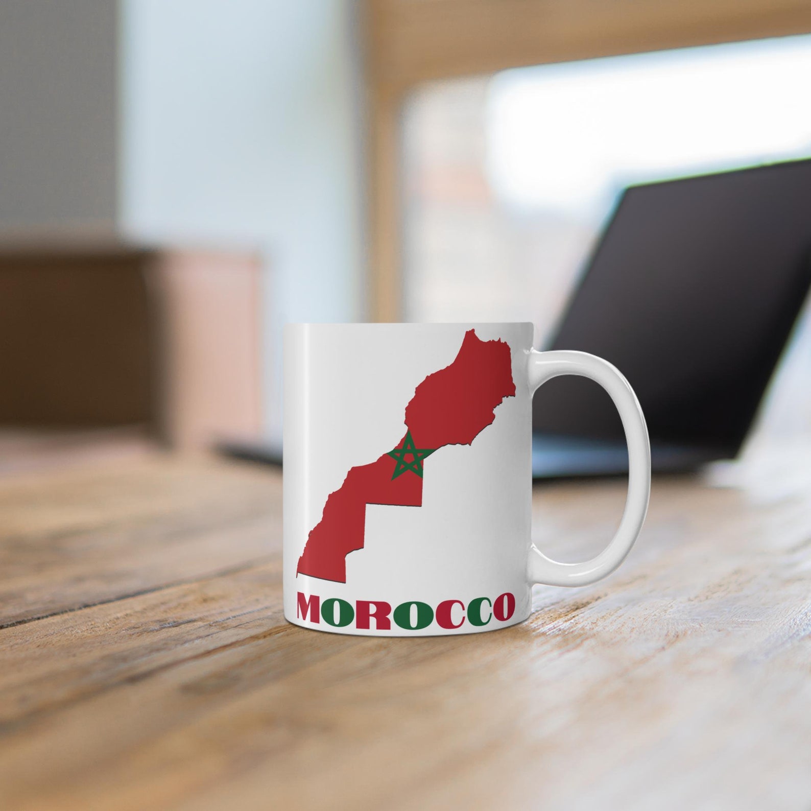 Morocco Flag Mug, Map of Morocco Mug, Moroccan Flag Mug, Morocco Coffee ...