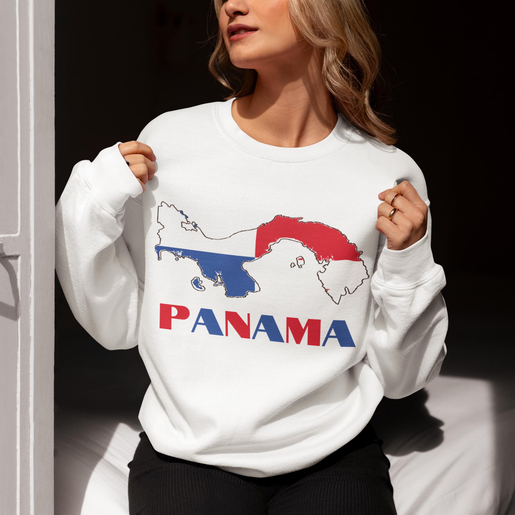 Panamanian Flag Map of Panama Sweatshirt, Panama Flag Sweatshirt, Cute ...