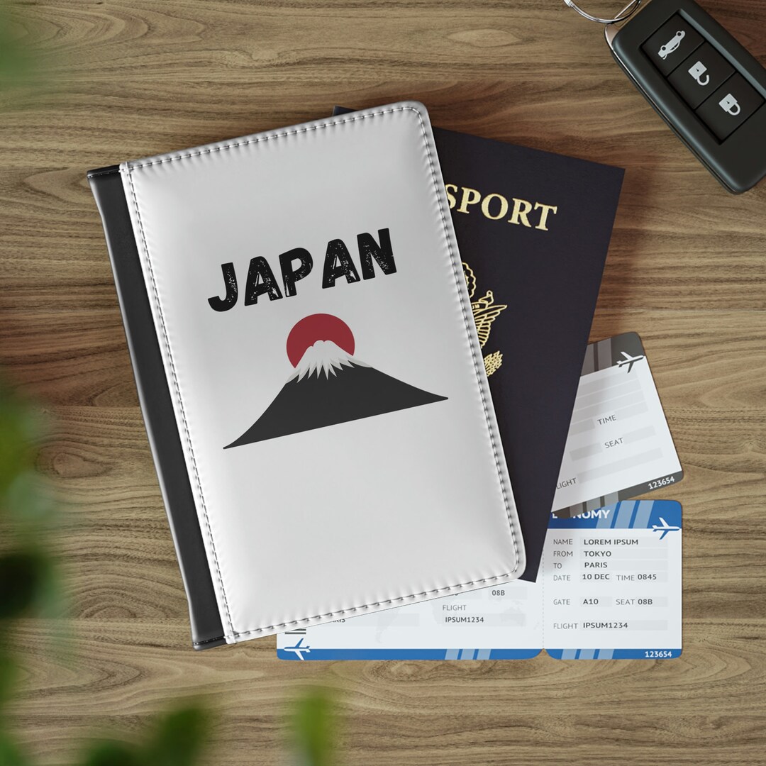 Japan Flag Passport Holder, Mt Fuji Japan Passport Cover, Japan ...