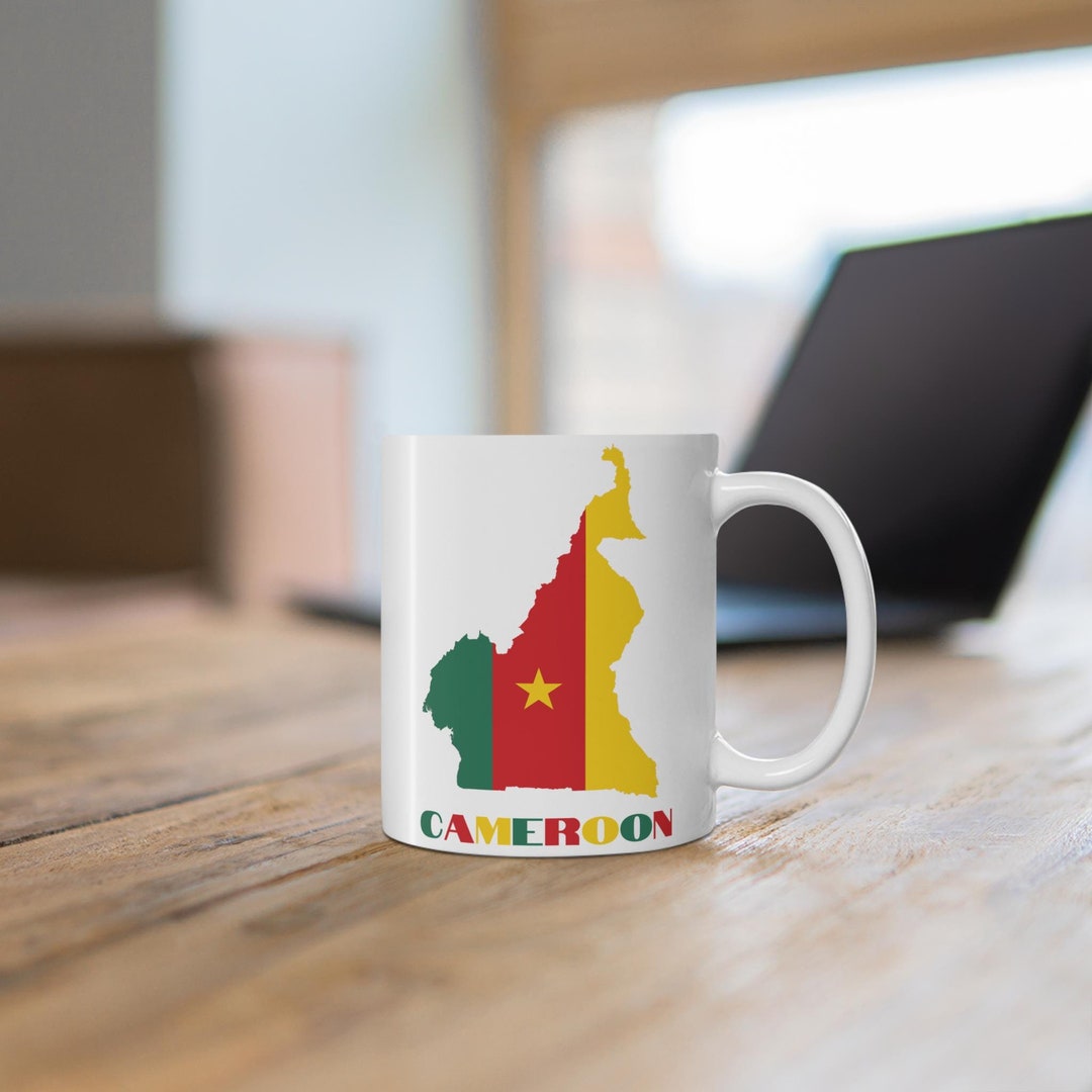 Cameroon Coffee Mug, Cameroon Flag Map Mug, Cameroonian Gift - Etsy