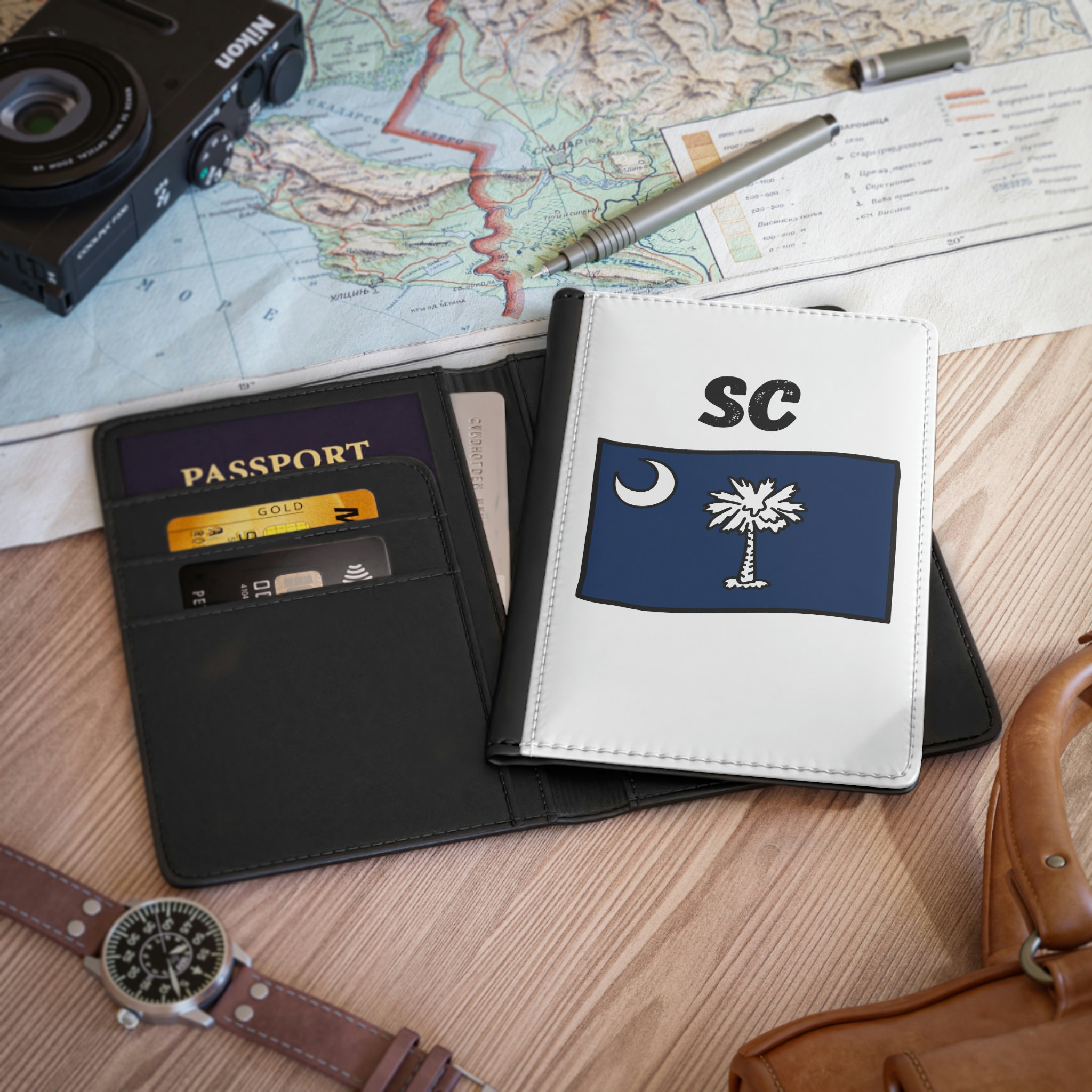 SC Flag Design South Carolina Passport Cover - Etsy