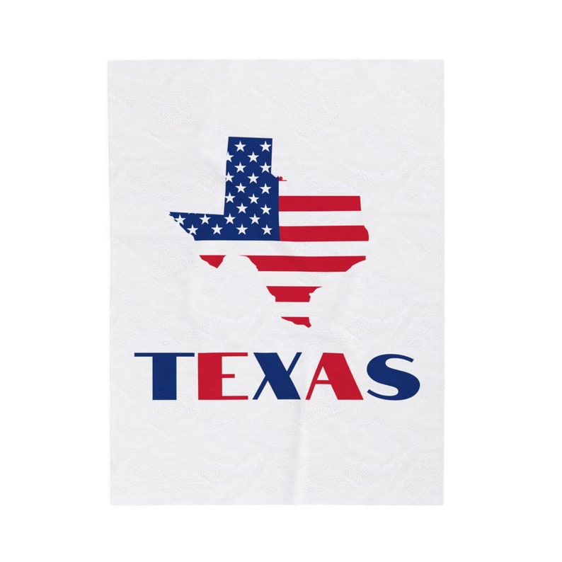American Flag Map of Texas Blanket, Texas Throw Blanket, Texas ...